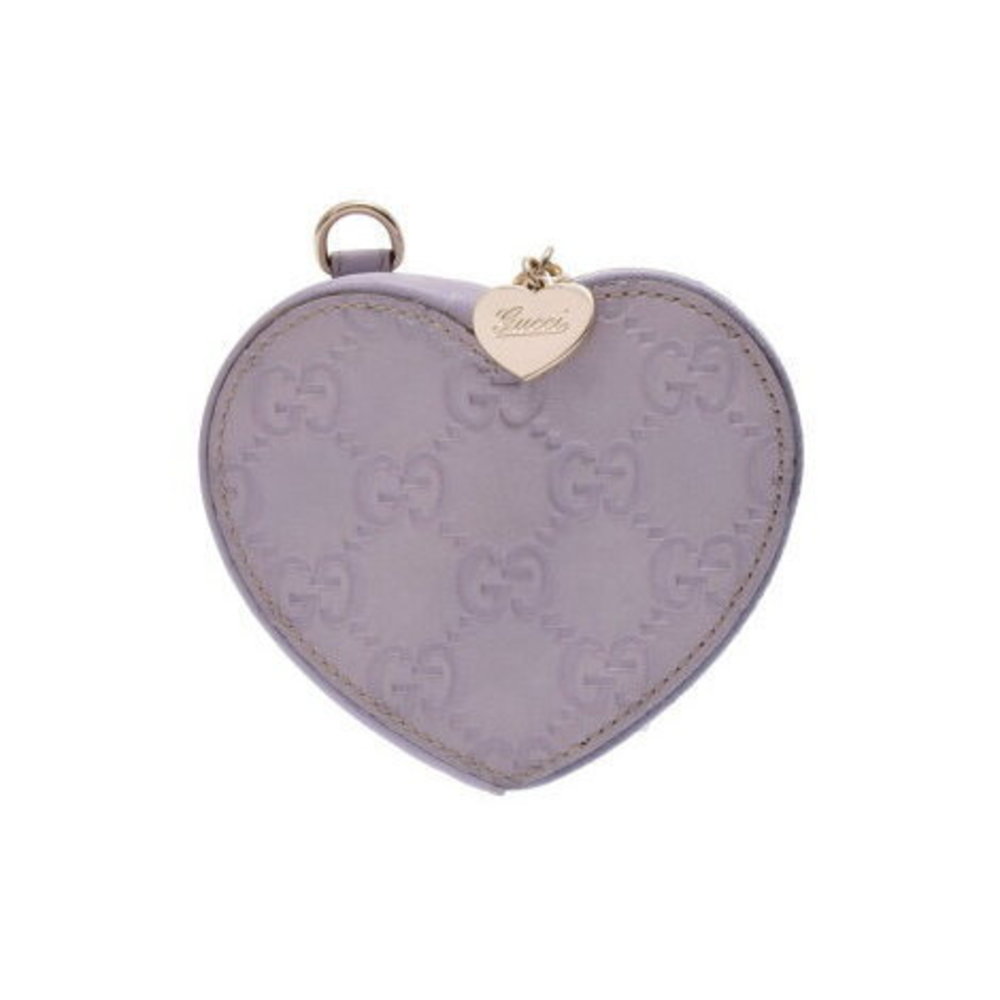 Gucci Guccisima Heart Coin Case Leather Purple - Gem